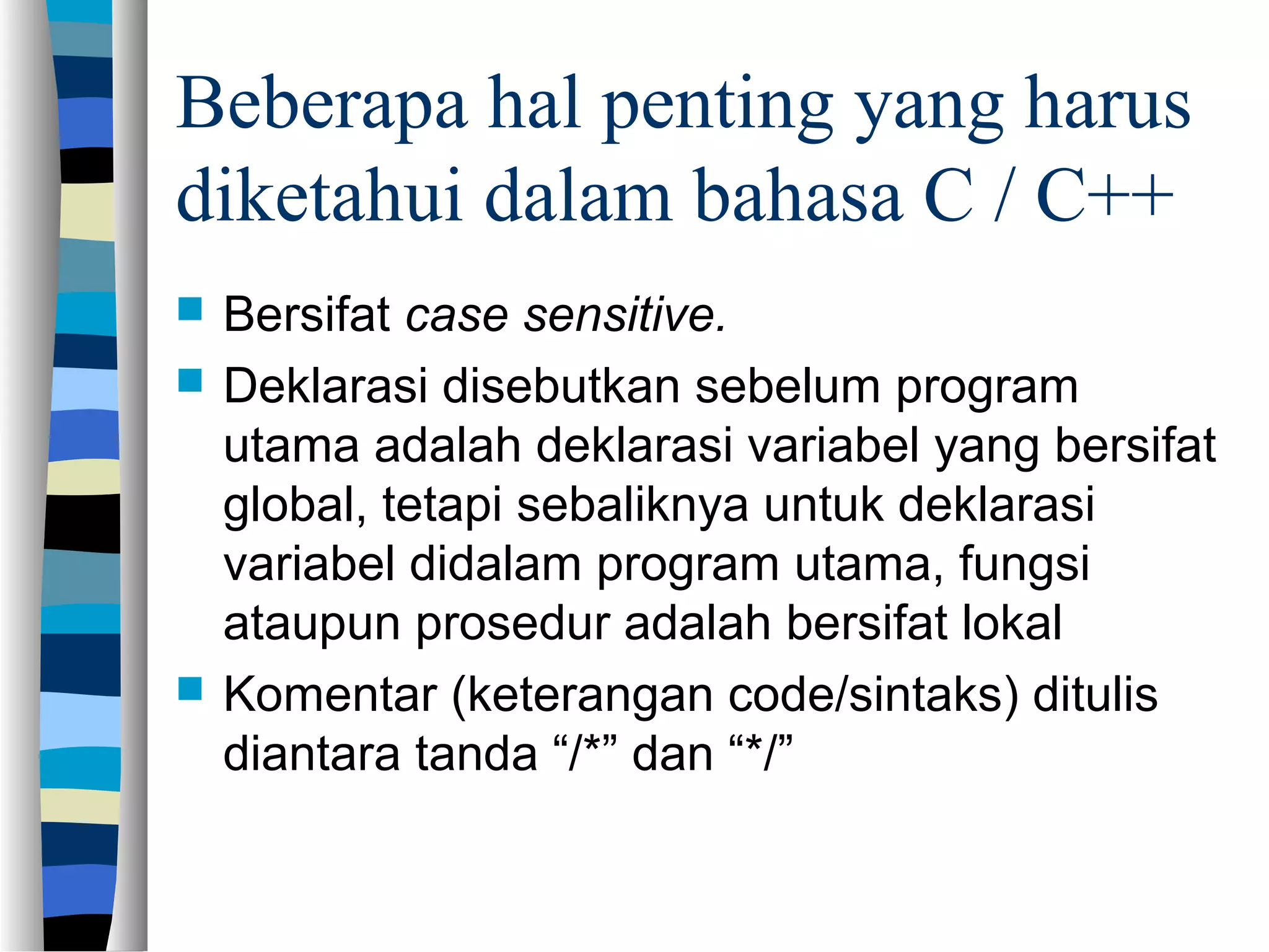 Pemrograman dan bahasa program | PPT