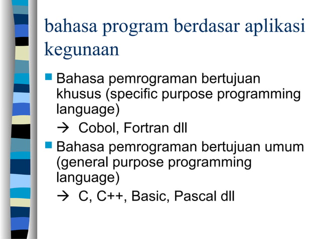 Pemrograman dan bahasa program | PPT
