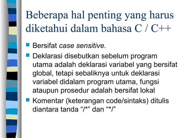 Pemrograman dan bahasa program | PPT