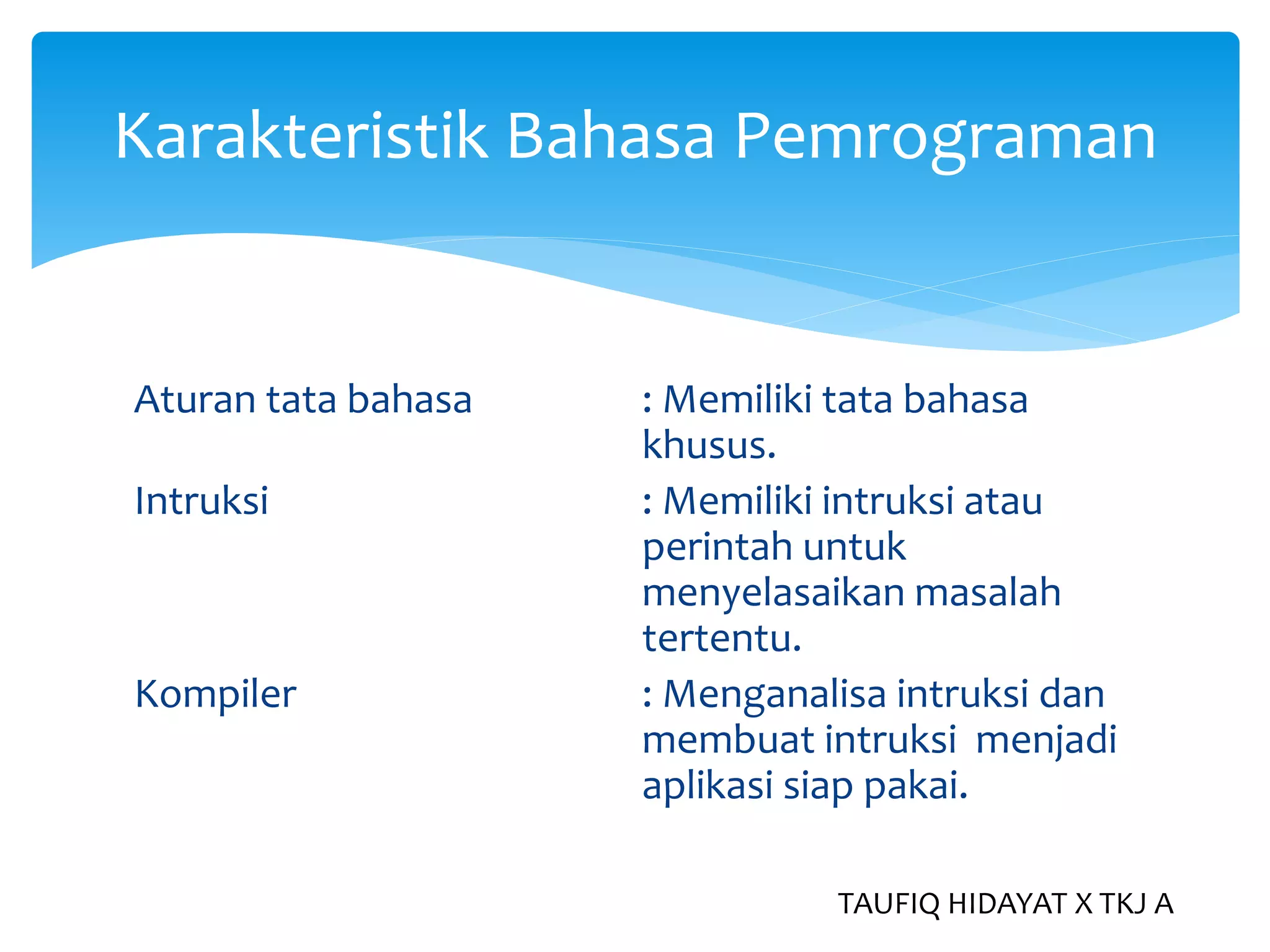 Pemrograman dasar | PPT