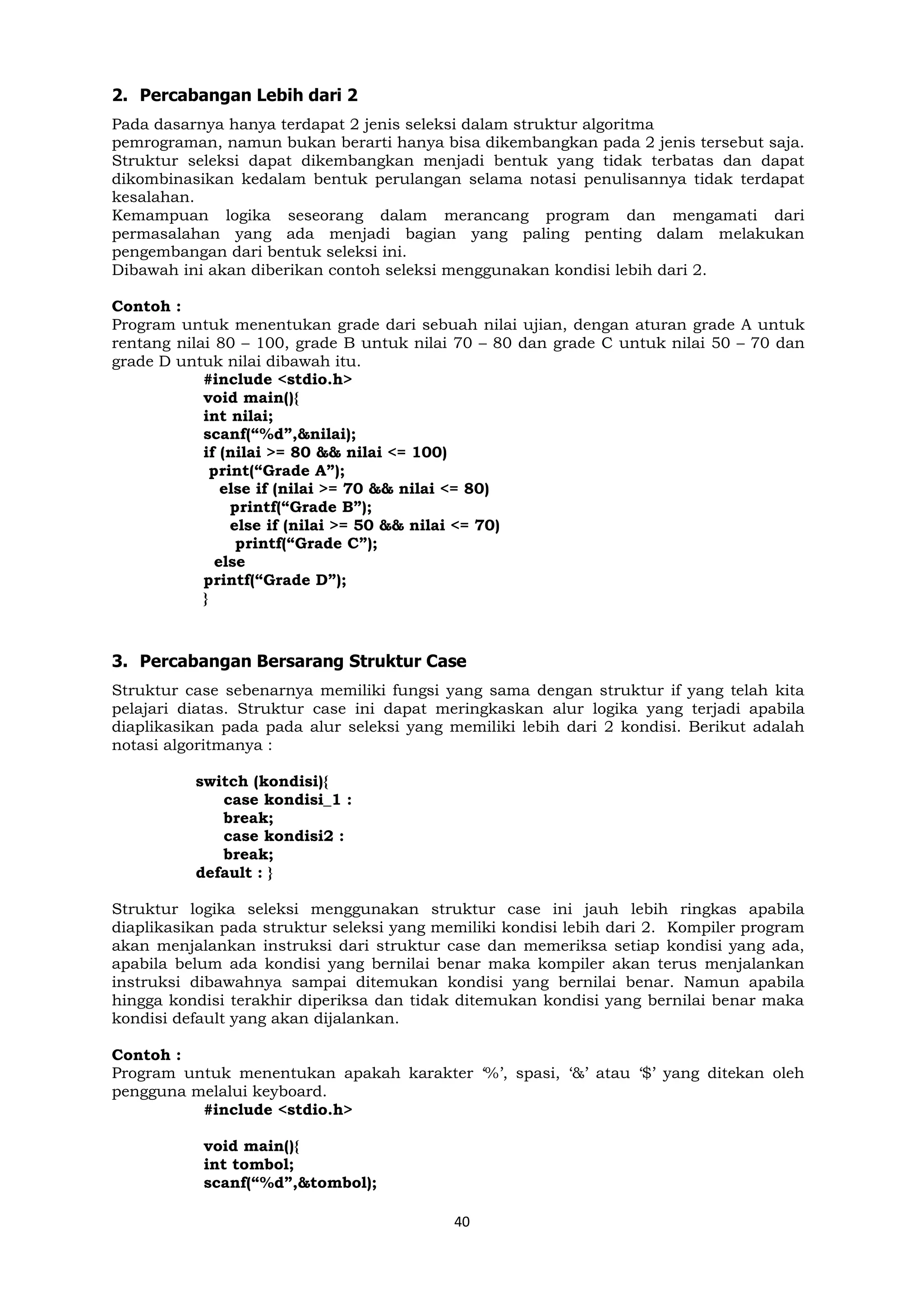 Pemrograman dasar | PDF