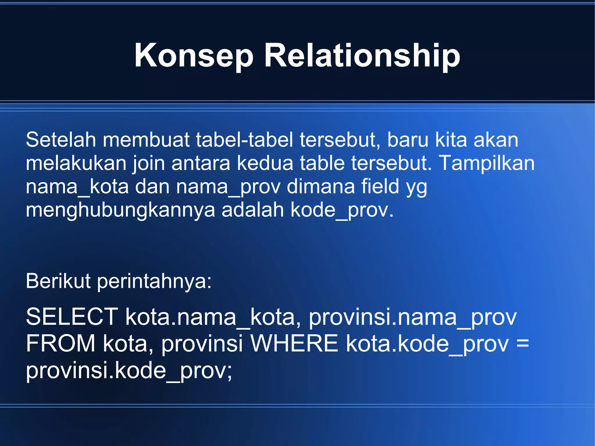 Pemrograman database i ddl 2 | PPT | Free Download