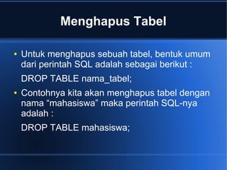 Pemrograman database i ddl 2 | PDF