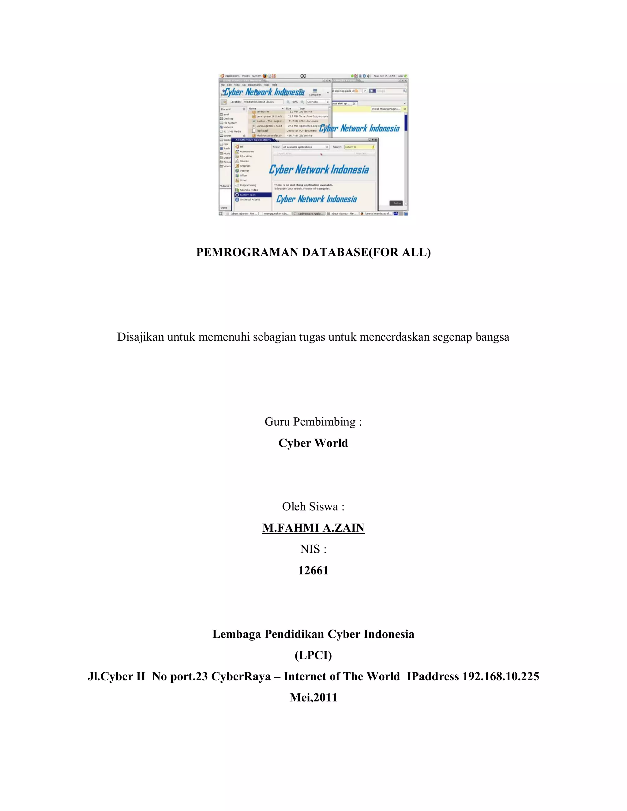 Pemrograman database my sql part 1 | PDF