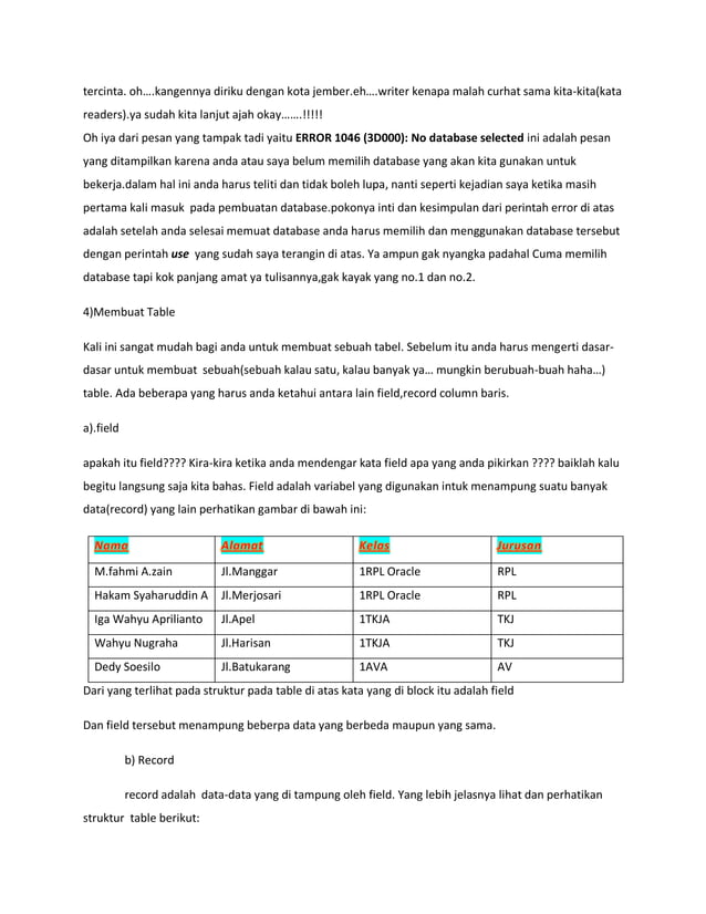 Pemrograman Database My Sql Part 1 Pdf
