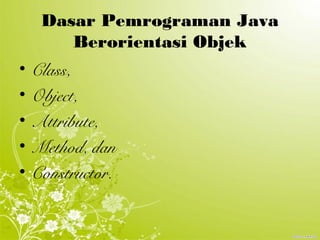 Pemrograman java | PPT