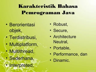 Pemrograman java | PPT