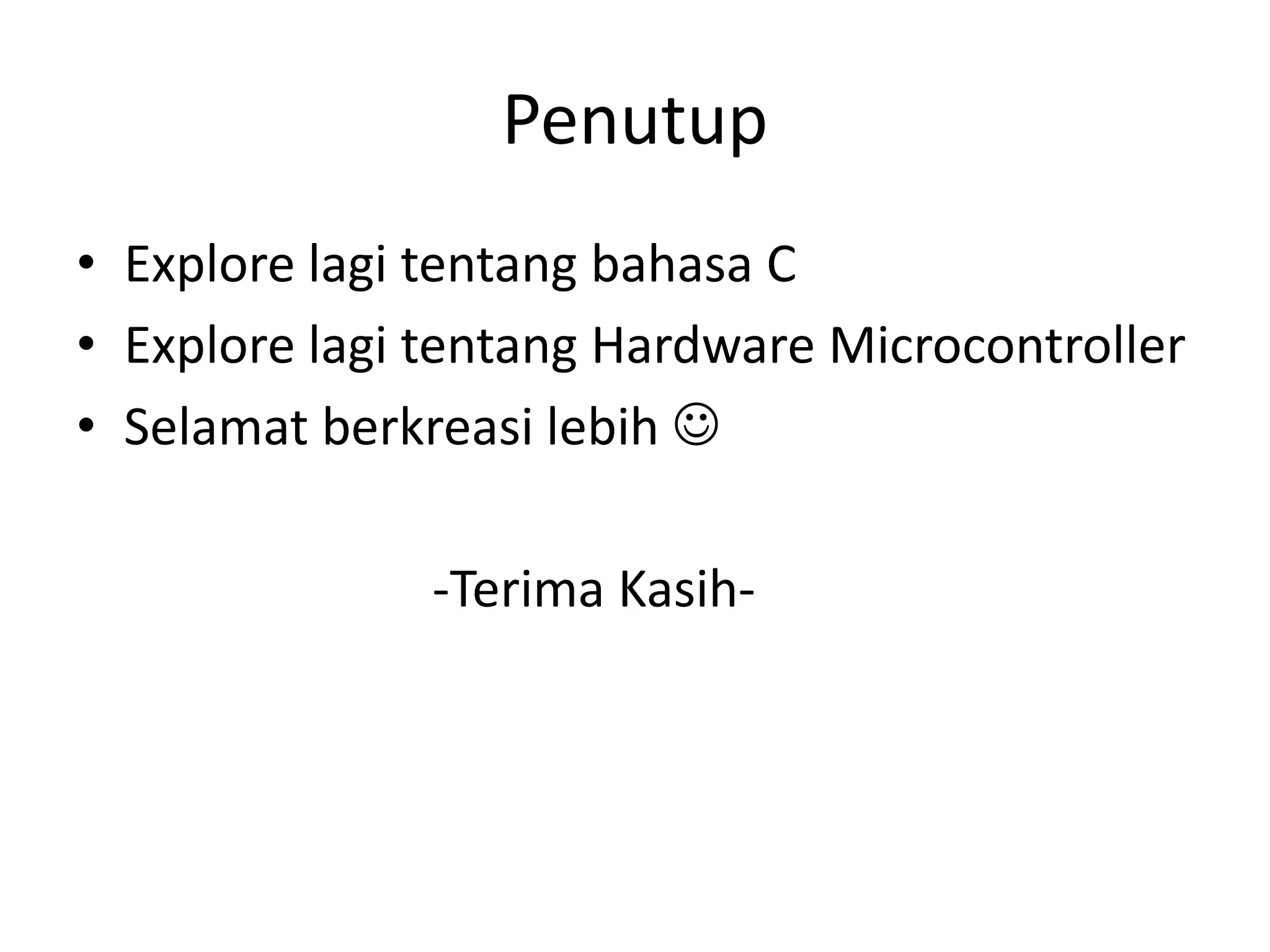 Pemrograman Mikrokontroller | PDF