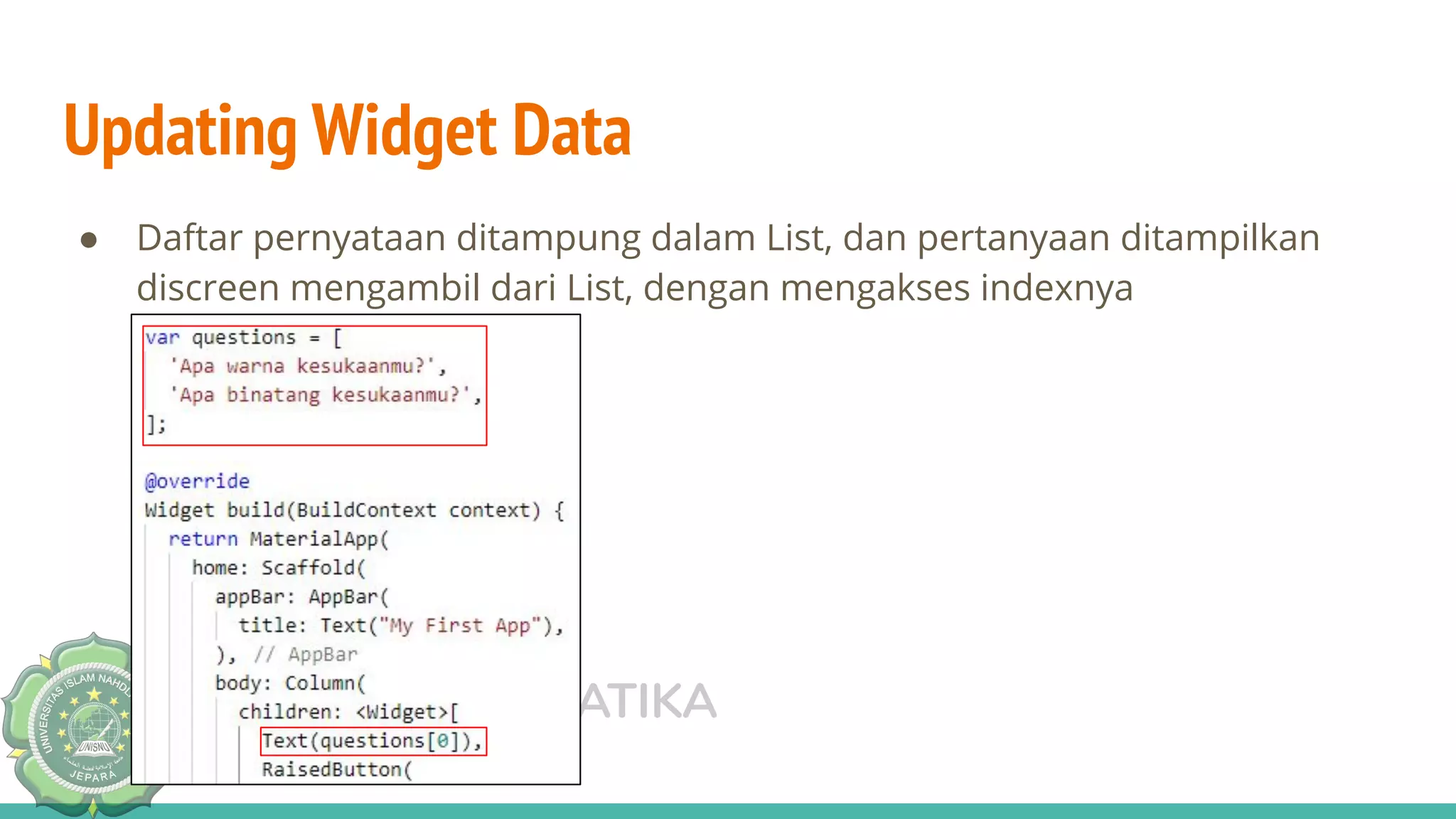 Pemrograman Mobile Unit 2 : Dasar-dasar Flutter | PDF