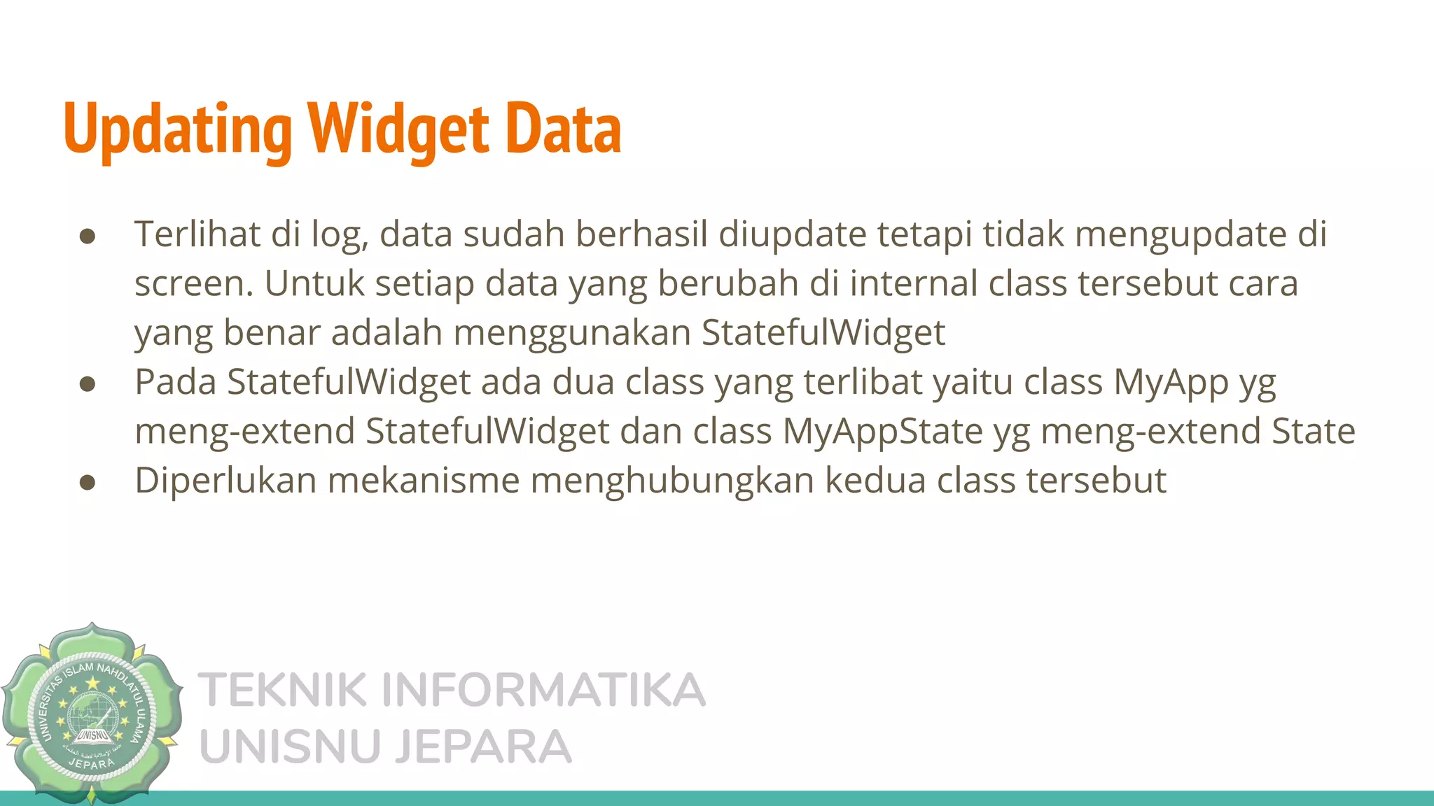 Pemrograman Mobile Unit 2 : Dasar-dasar Flutter | PDF