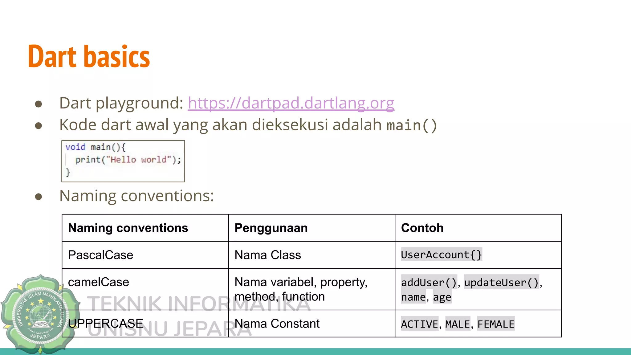 Pemrograman Mobile Unit 2 : Dasar-dasar Flutter | PDF