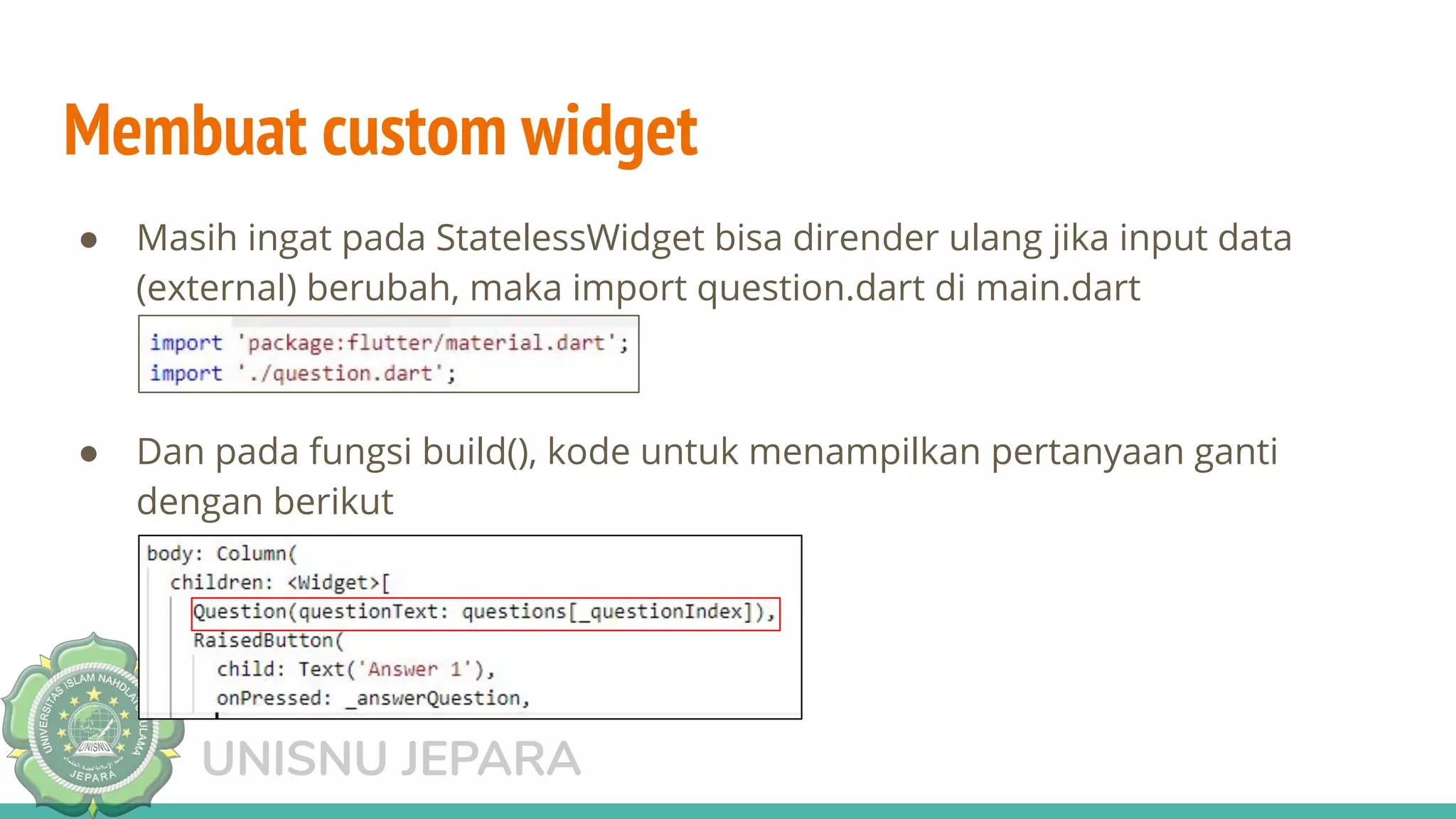 Pemrograman Mobile Unit 2 : Dasar-dasar Flutter | PDF
