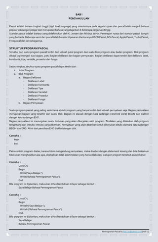 Pemrograman pascal bab_i | PDF