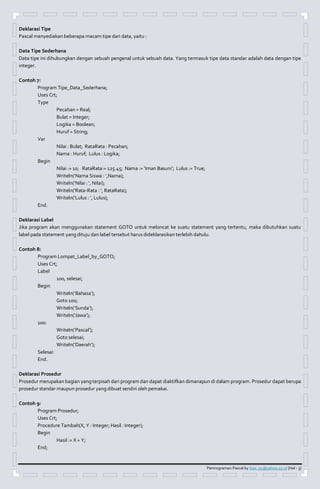 Pemrograman pascal bab_i | PDF