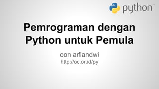 Pemrograman Python untuk Pemula | PDF