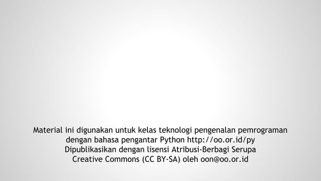 Pemrograman Python untuk Pemula | PDF