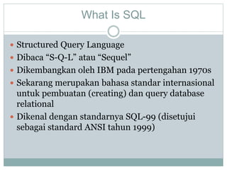 Pemrograman sql | PPTX