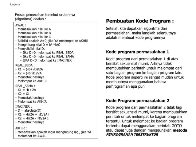 Pemrograman terstruktur | PPT