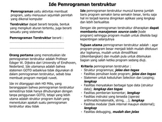 Pemrograman terstruktur | PPT