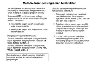 Pemrograman terstruktur | PPT