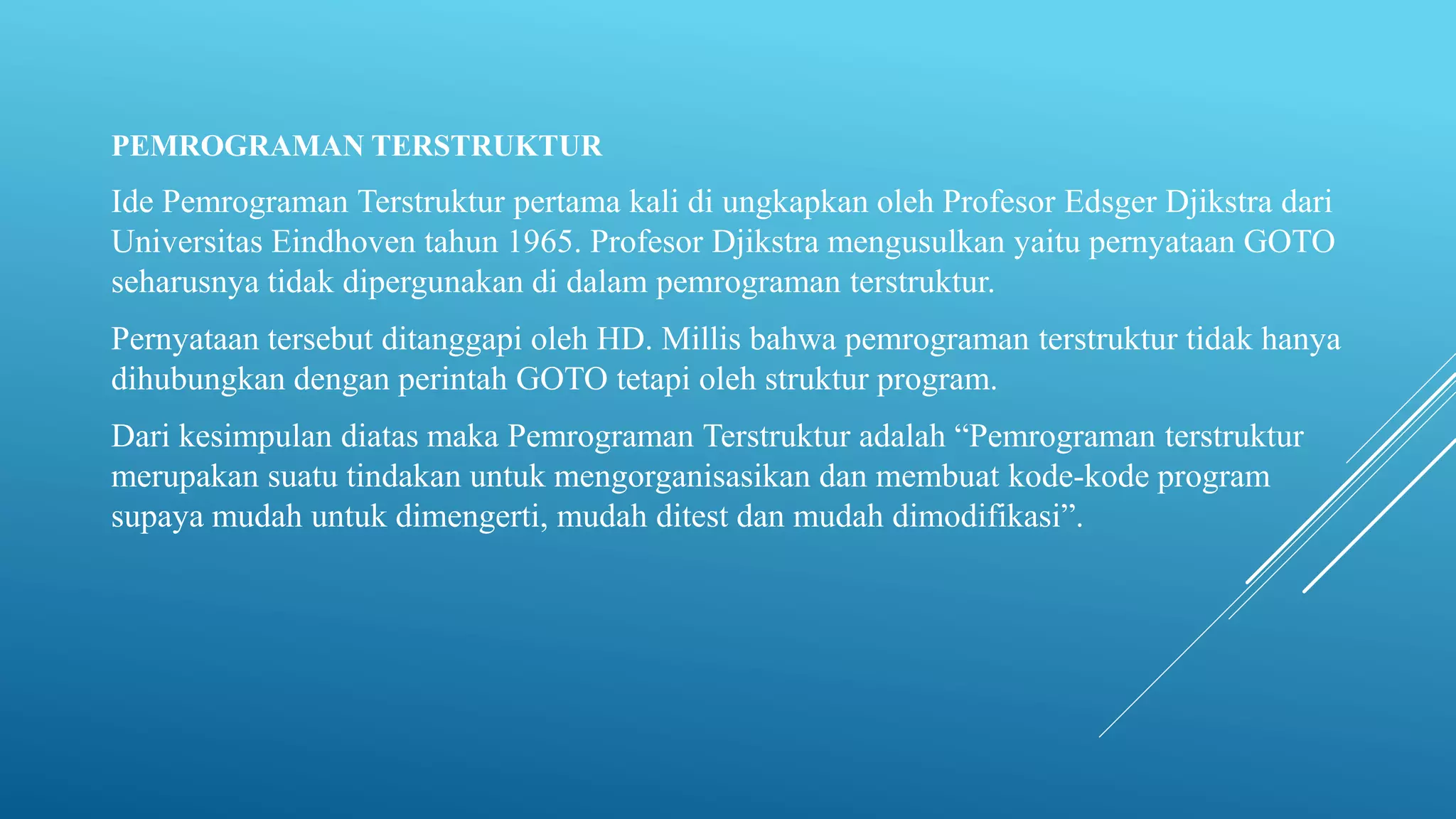 Pemrograman terstruktur | PPT