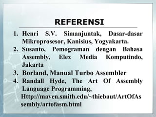 Pemrograman tingkat rendah pertemuan ke-1 - pengenalan dasar ...
