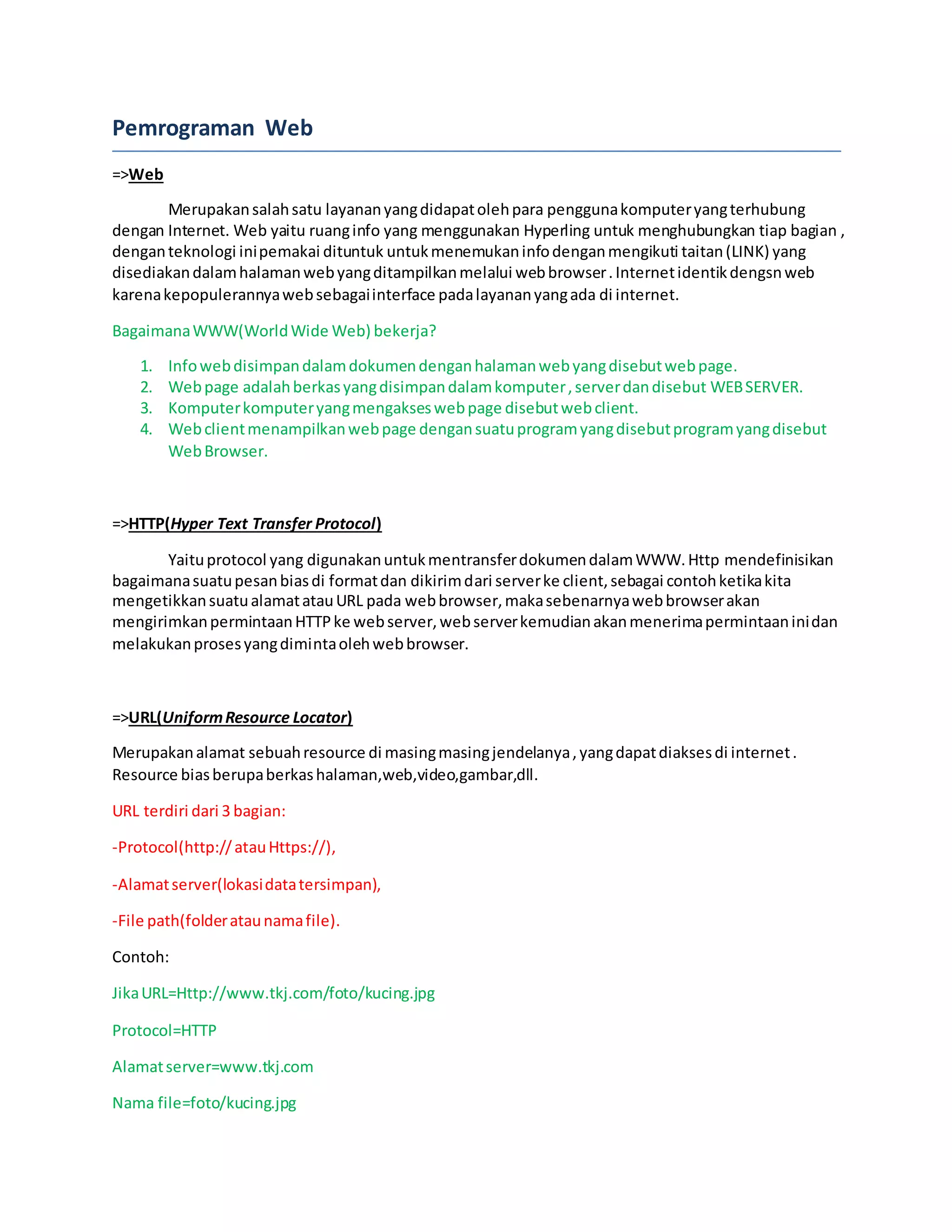 Pemrograman web | DOCX