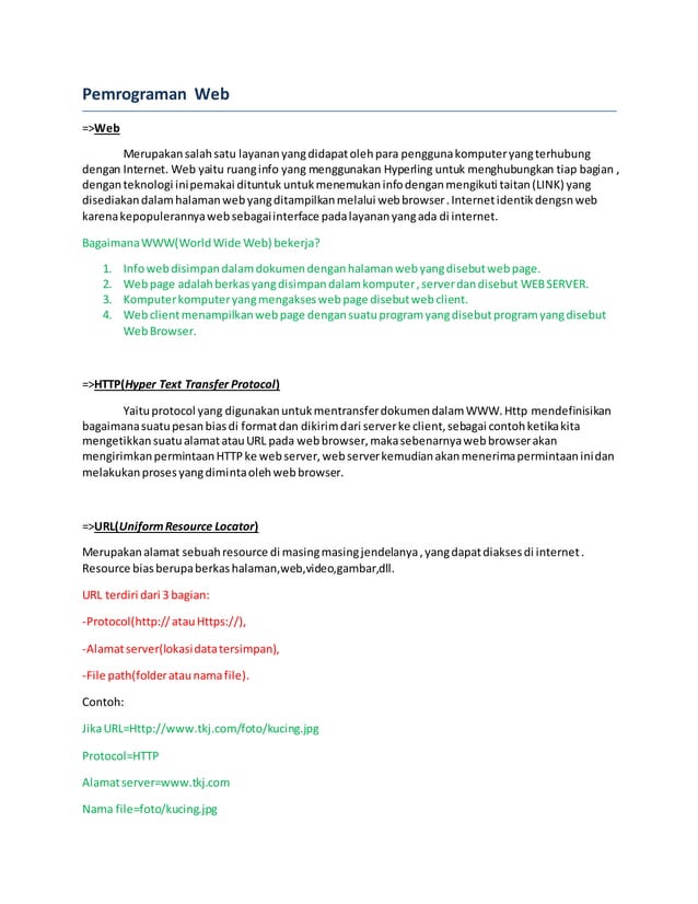 Pemrograman web | DOCX