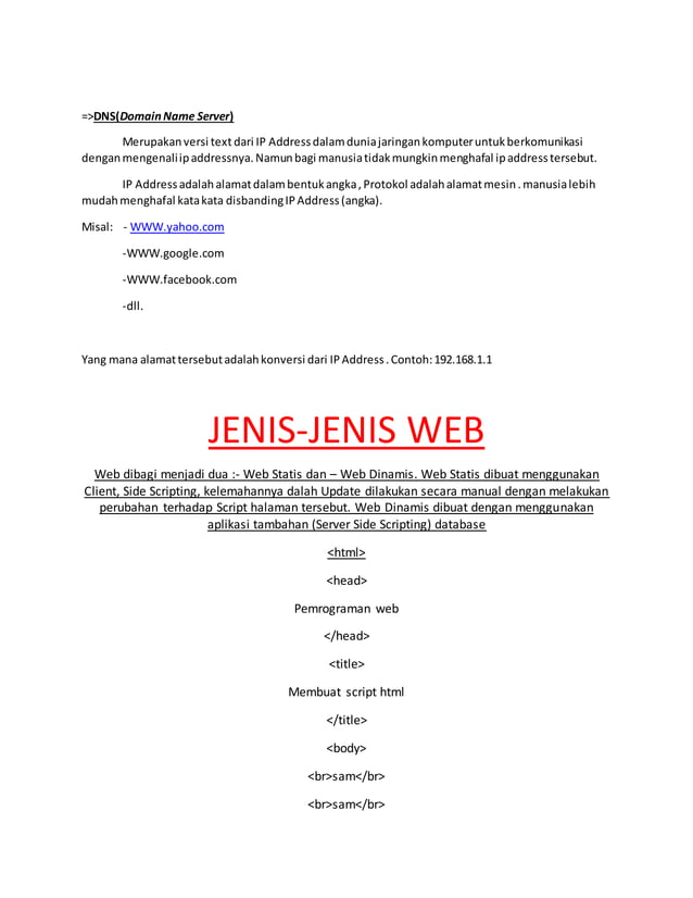 Pemrograman web | DOCX