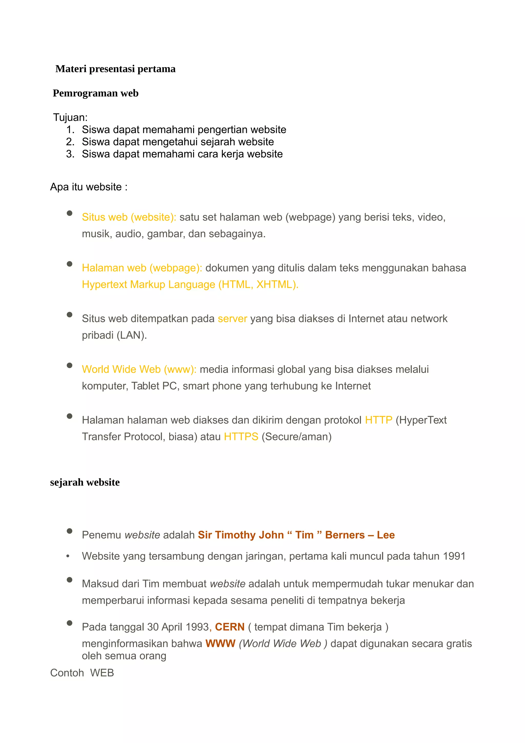 Pemrograman web | PDF