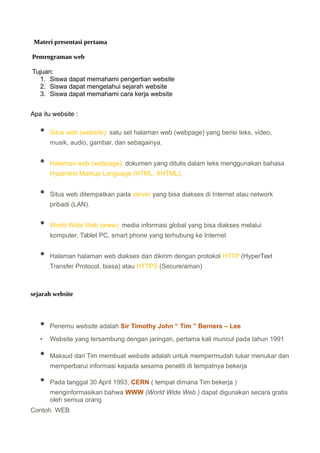 Pemrograman web | PDF