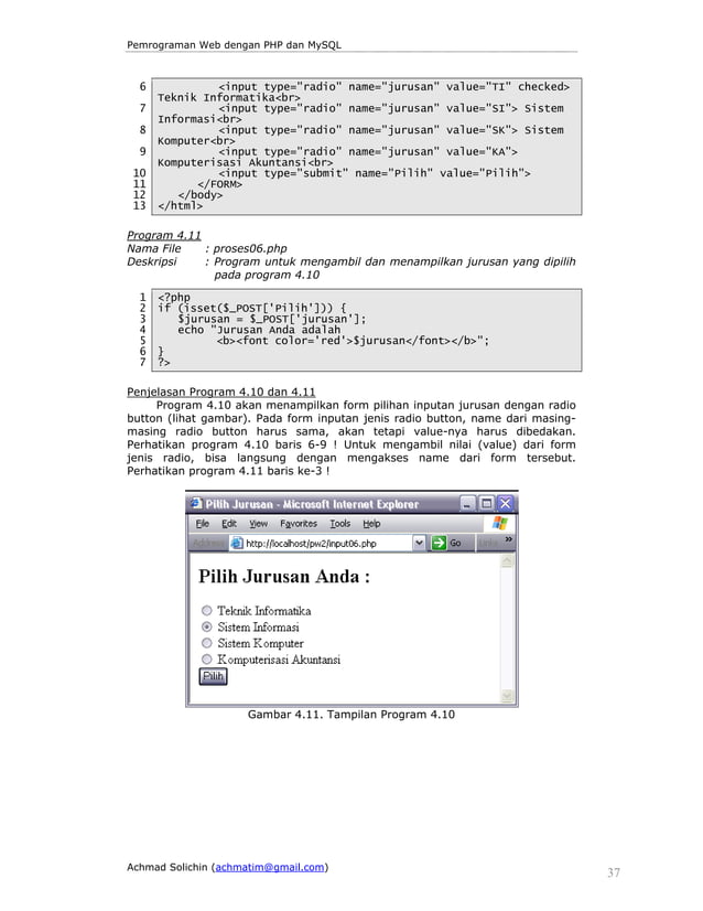 Pemrograman web dengan_php_my_sql | PDF