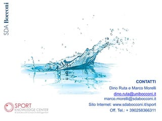 Programma Executive in Management dello Sport | PPT