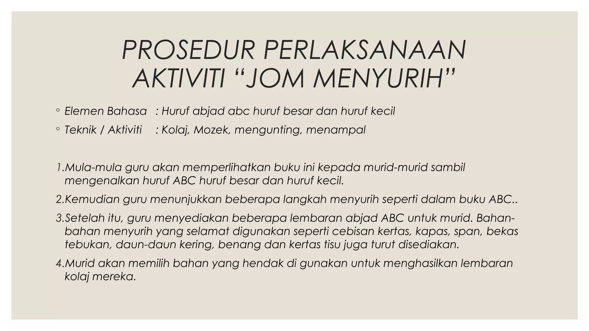 Pemulihan membaca dan menulis dalam mata pelajaran pendidikan seni ...