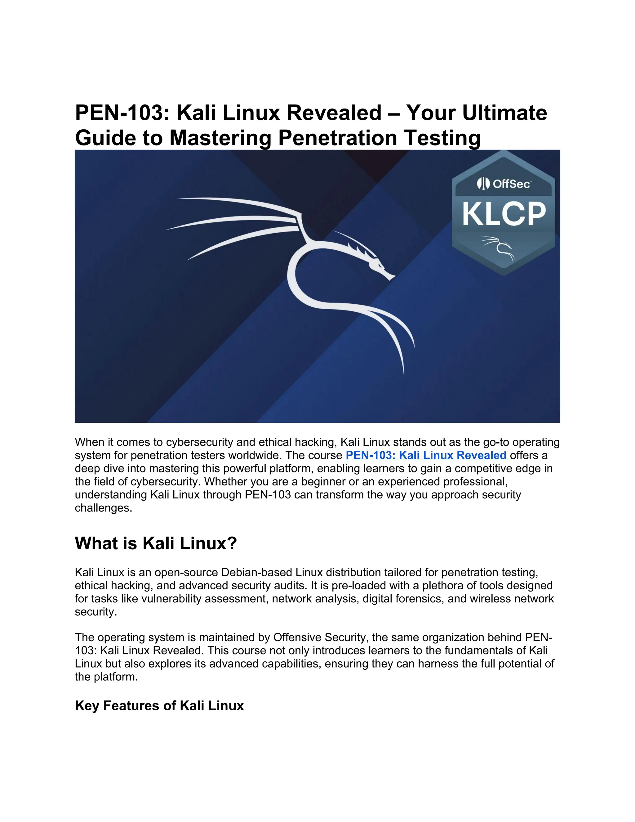 PEN-103_ Kali Linux Revealed – Your Ultimate Guide to Mastering ...