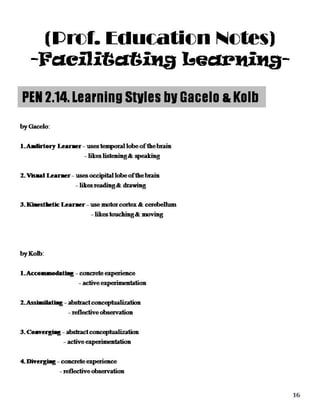 Facilitating Learning | PDF