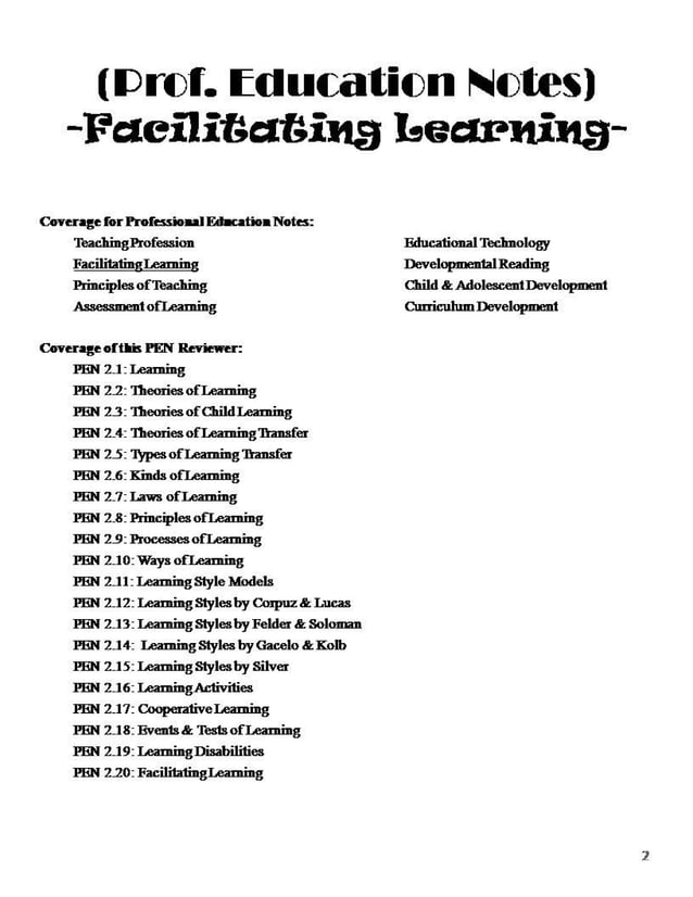 Facilitating Learning | PPT