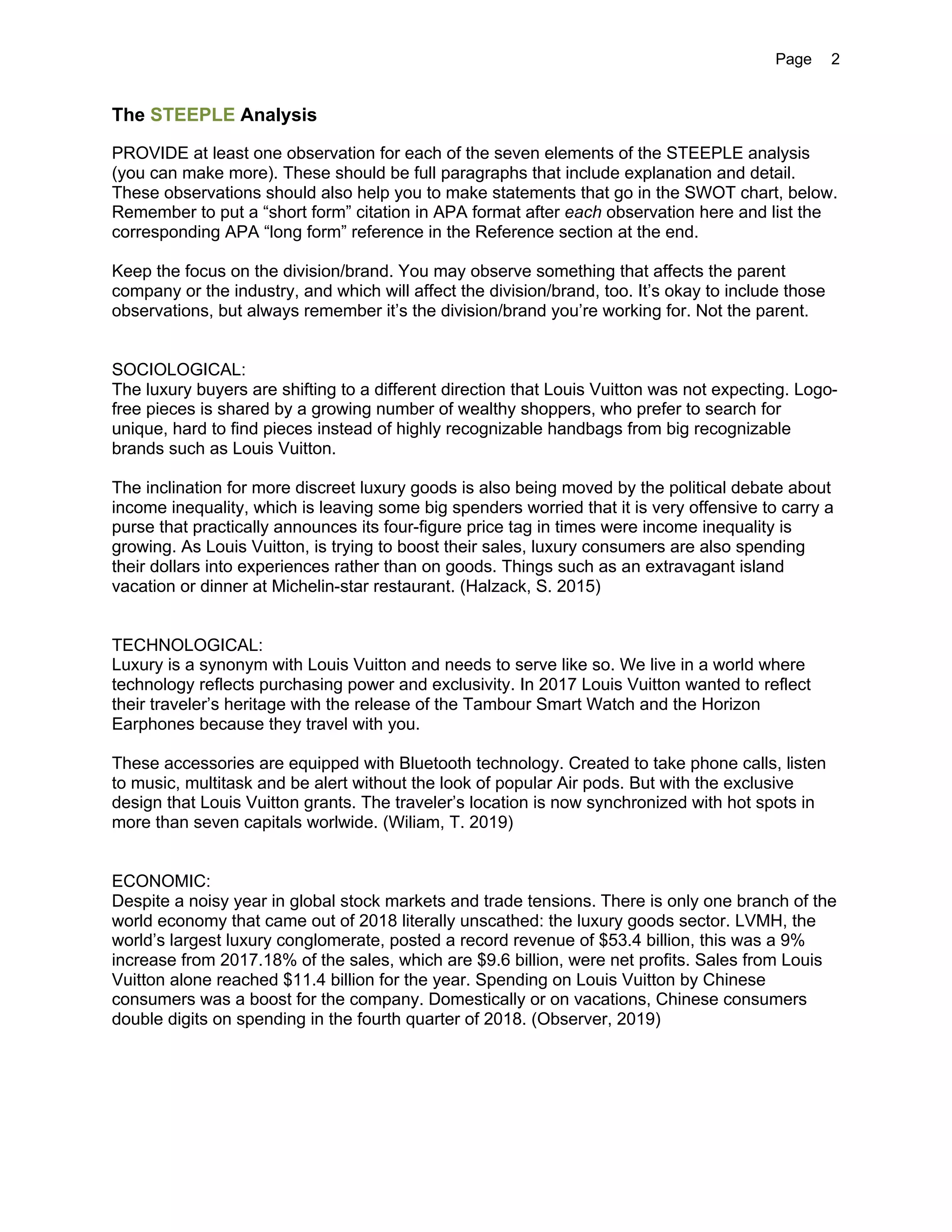 Louis Vuitton environmental analysis | PDF
