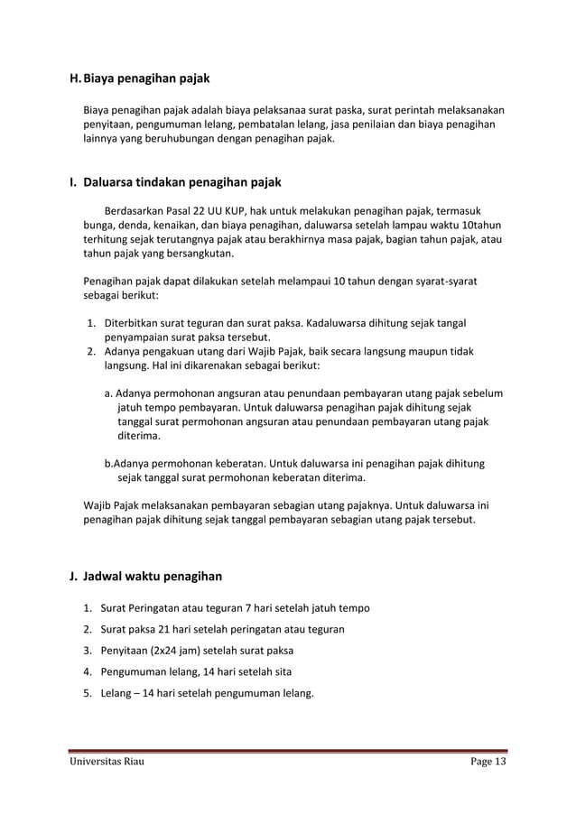 Penagihan pajak doc | PDF