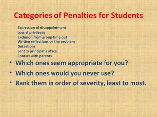 Penalties for students | PPT