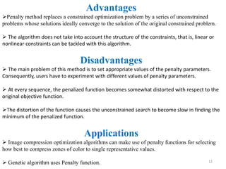 Penalty Function Method in Modern Optimization Techniques | PPTX
