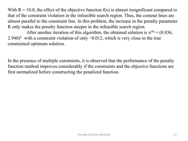 Penalty Function Method In Modern Optimization Techniques