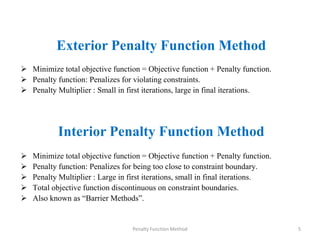Penalty Function Method in Modern Optimization Techniques | PPT | Free ...