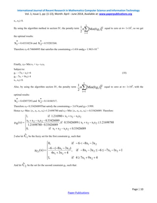 Penalty Function Method For Solving Fuzzy Nonlinear Programming Problem | PDF