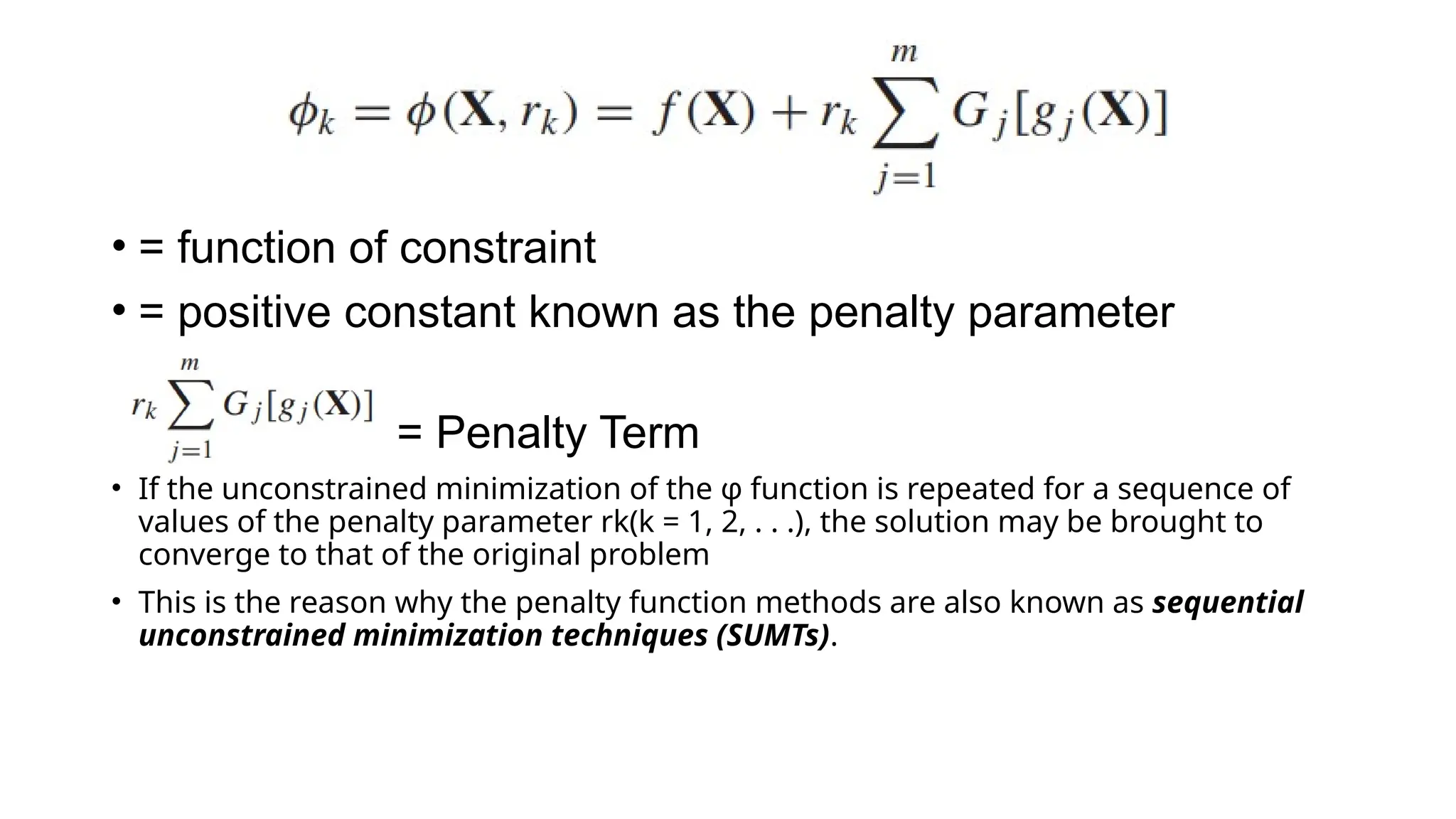 Penalty Function Method With Exterior And Interior Pptx