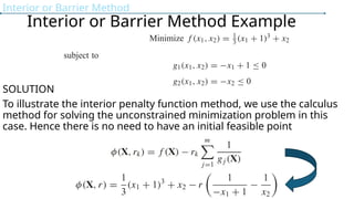 Penalty Function Method with Exterior and Interior | PPTX
