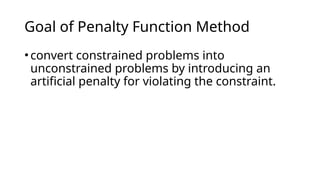 Penalty Function Method with Exterior and Interior | PPTX
