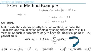 Penalty Function Method with Exterior and Interior | PPTX