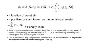Penalty Function Method with Exterior and Interior | PPTX