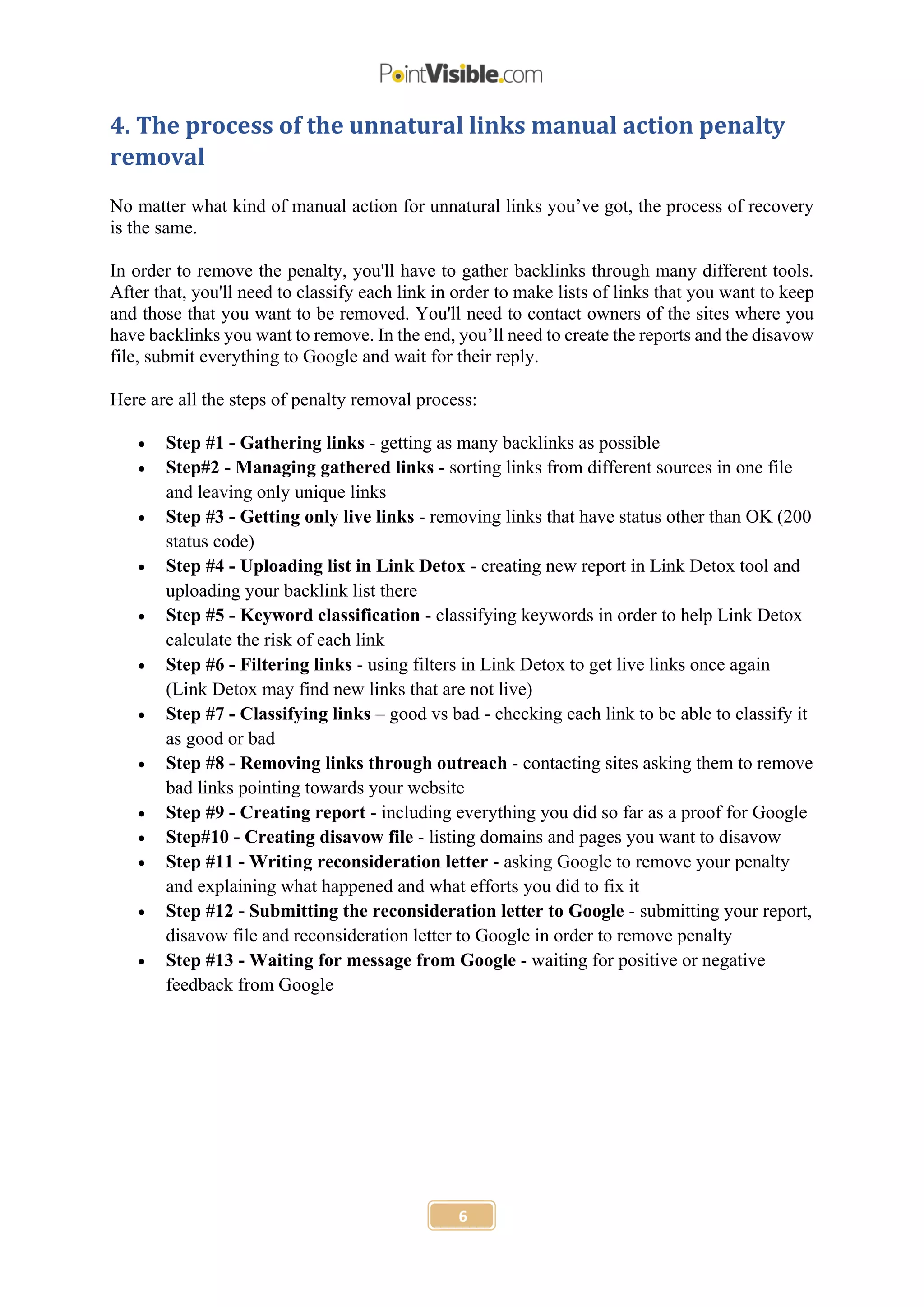 In-depth Manual Action Penalty Recovery Guide | PDF